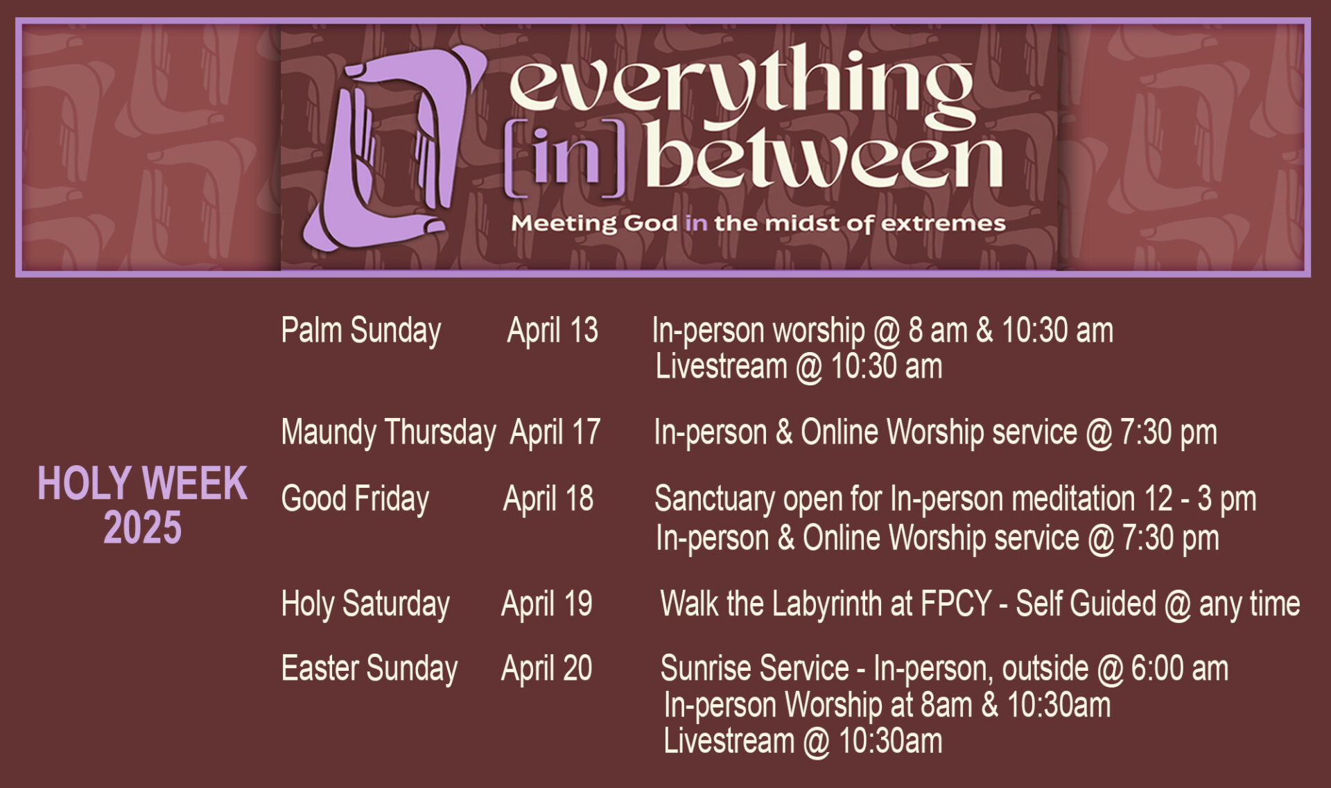 Holy Week Services